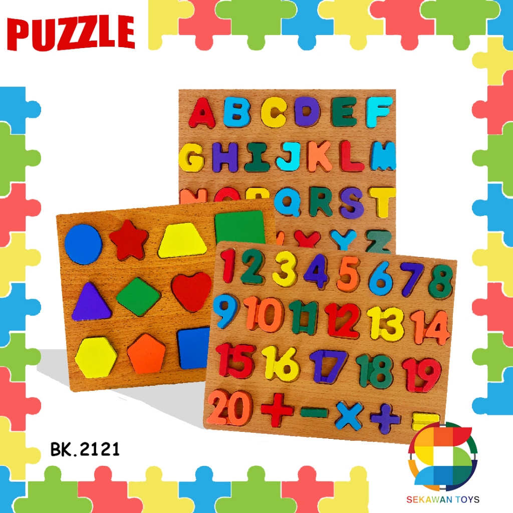 Jual Mainan Edukasi Anak Puzzle / Puzzle Kayu Bongkar Pasang Angka ...