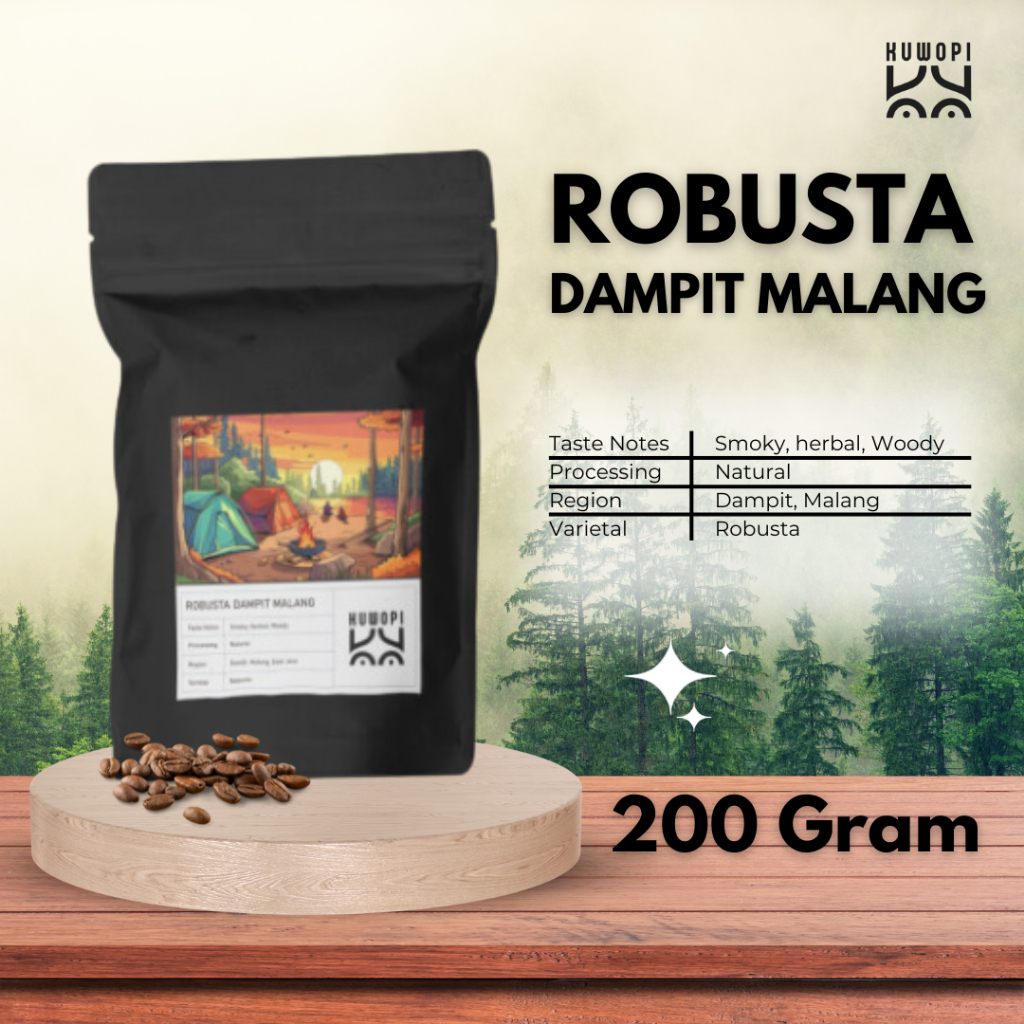 Jual Kuwopi Robusta Dampit Malang 200 Gram 500 gram & 1 kg Kopi Lokal ...