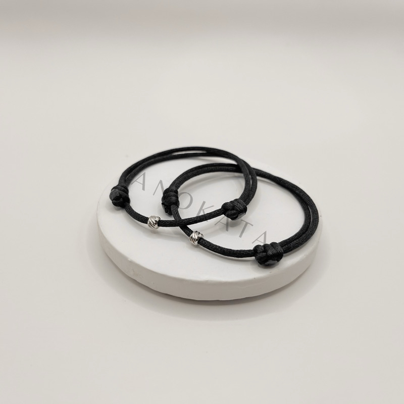 Jual Gelang Couple Anti Karat Gelang Hitam Pasangan Minimalis Elegant ...