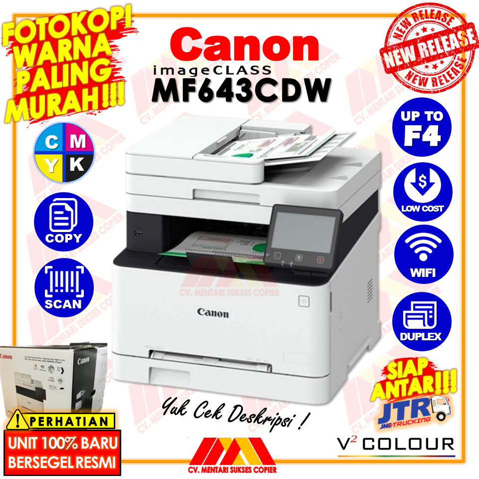 Jual PRINTER LASER COLOR CANON MF643cdw MESIN FOTOCOPY ALL IN ONE imageCLASS MF 643 cdw LASERJET ...