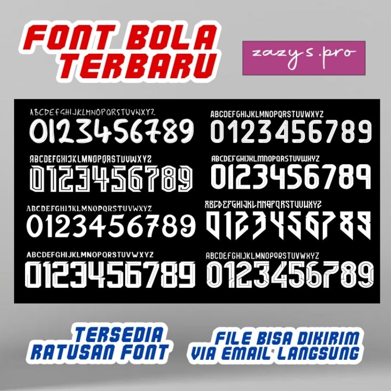 Jual Font Bola Font Jersey Tim Bola | Shopee Indonesia