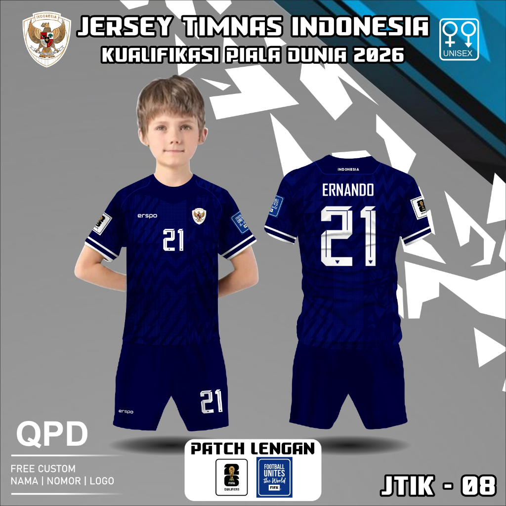 Jual Jersey setelan timnas indonesia kualifikasi piala dunia 2024 baju kiper timnas anak terbaru ...