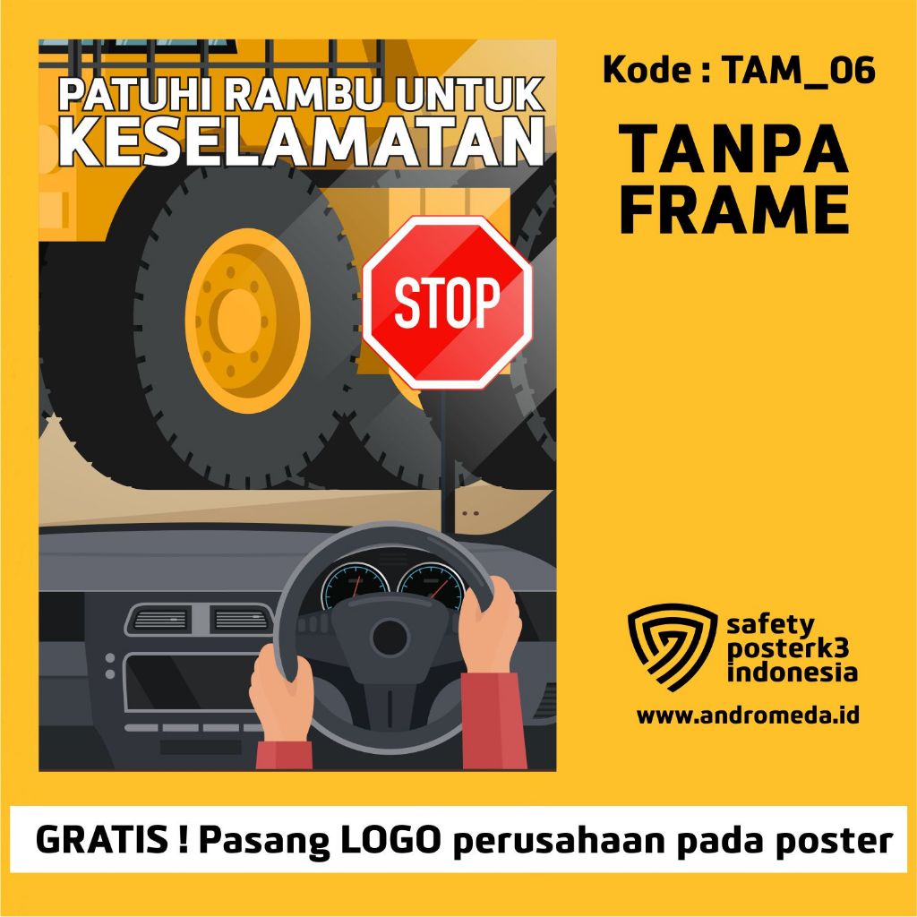 Jual Safety Poster Slogan K3 Tambang Batubara Timah Patuhi Rambu Yang ...