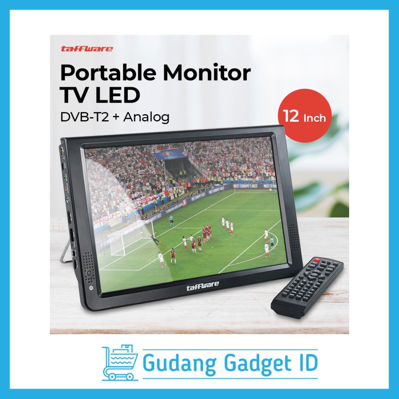 Jual Portable TV Monitor 12 Inch DVB-T2 dan Analog - D12 - Black ...