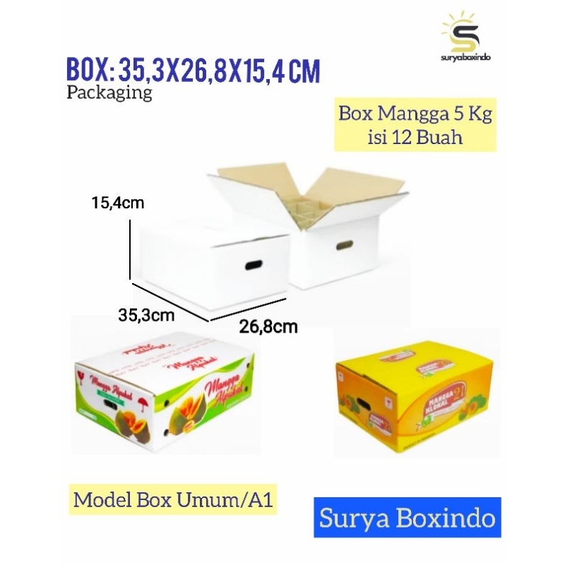 Jual Box Mangga isi 12 Buah ( 5 Kg) + Set Sekat/Kardus/Mangga Alpukat ...