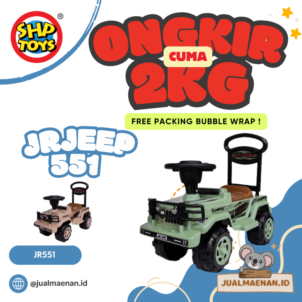Jual Mainan Anak Ride-on Mobil Dorong JR 551 | Shopee Indonesia