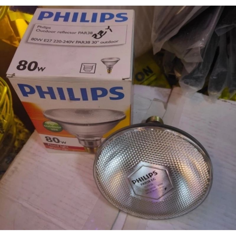 Jual PHILIPS PAR38 80W E27 230V Flood 30D 80Watt Floodlight 80 Watt ...