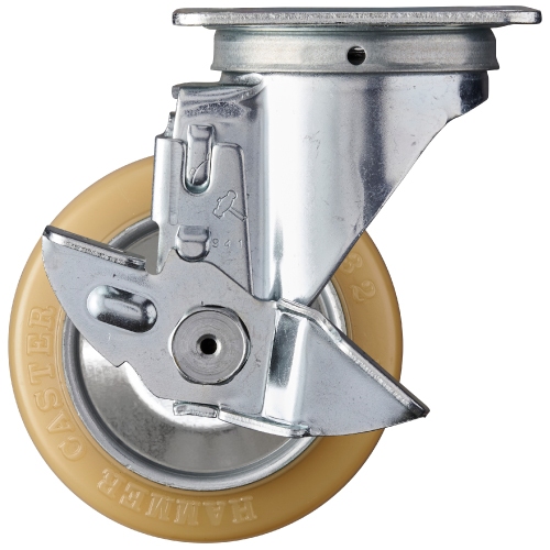 Jual HAMMER CASTER 100mm (4in) Swivel + Stopper Roller Bearing Top ...