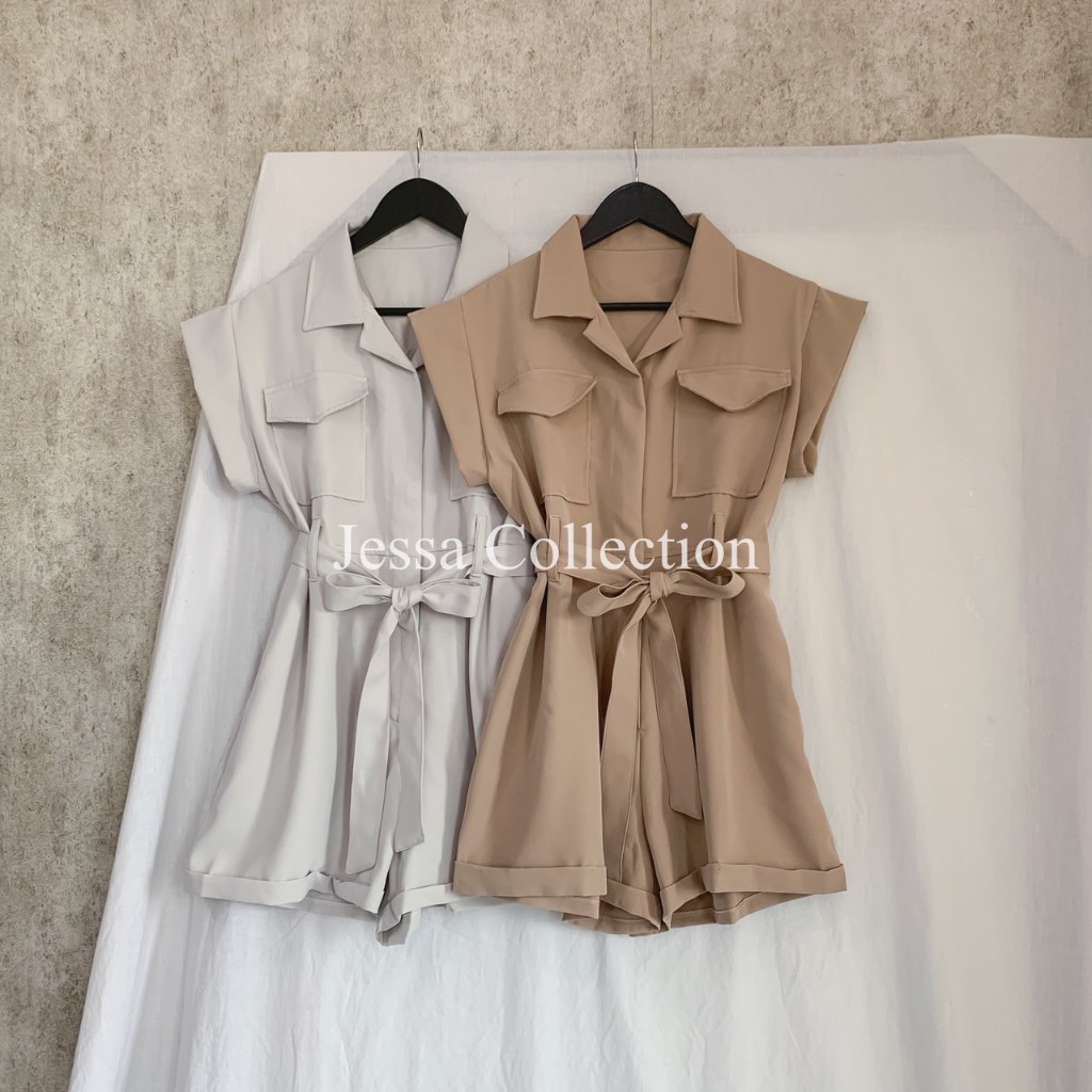 Jual Premium Nami Ribbon Jumpsuit 1004 RIVIERA TWILL | Shopee Indonesia