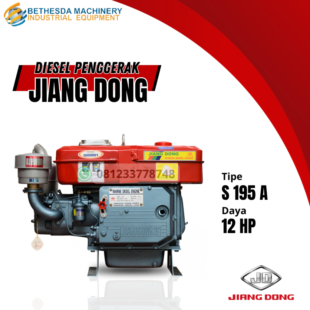 Jual Mesin Diesel Jiangdong 12 HP S 195 A Hopper Engkol - Diesel Penggerak 12 PK | Shopee Indonesia