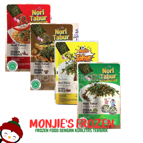 Jual Nori Tabur Rumput Laut Panggang Rasa Original Pedas Sapi Bbq 60gr ...