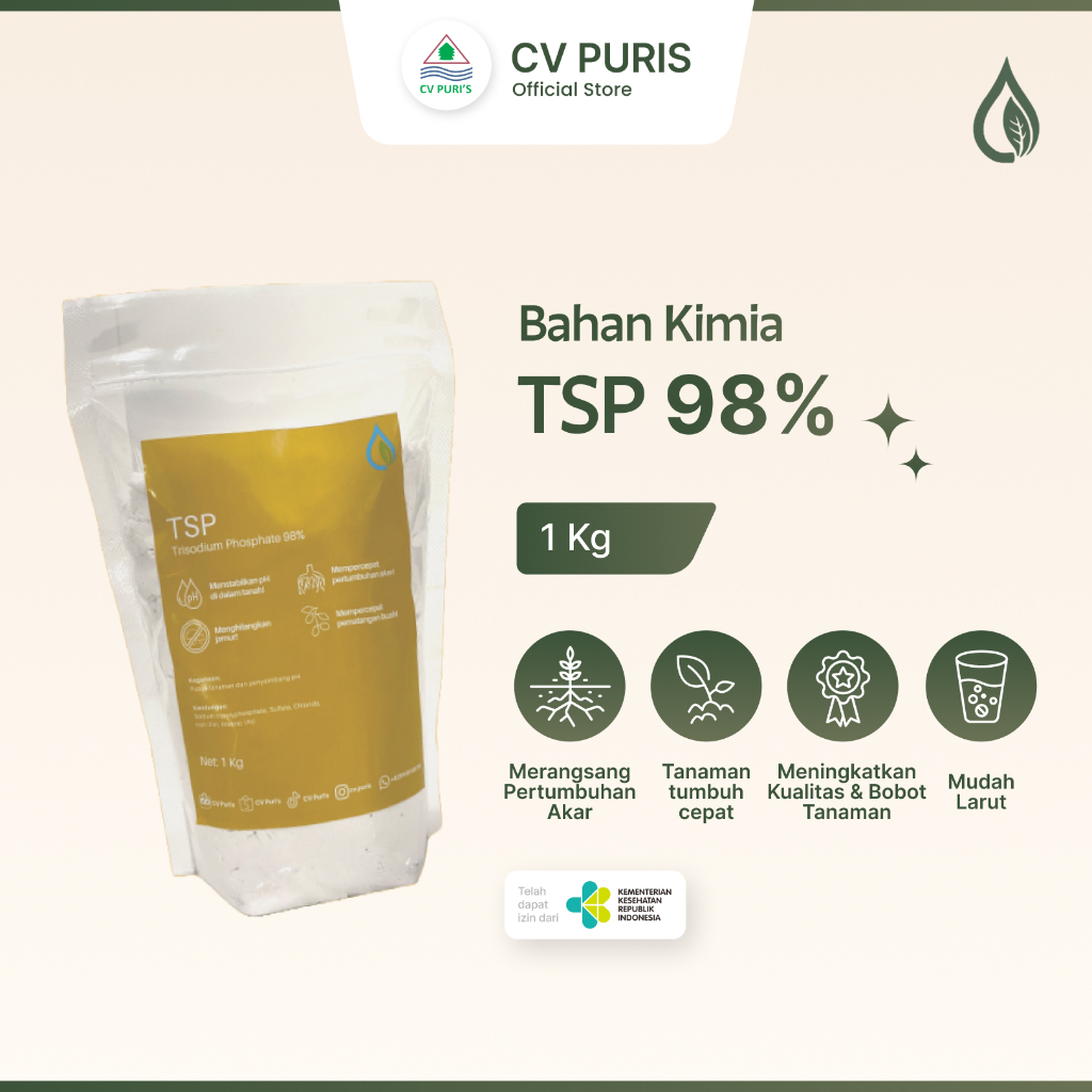 Jual Trisodium Phosphate (TSP), TSP Murni 98%-High Quality TSP - 1Kg ...
