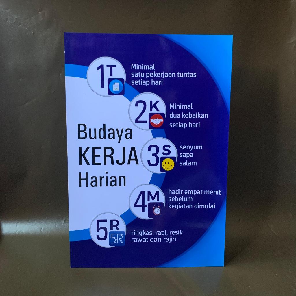 Jual Poster Budaya Kerja Harian | Poster Peraturan Kantor Perusahaan ...