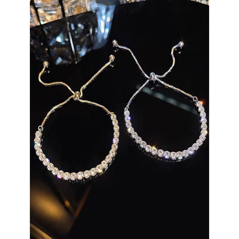 Jual Gelang Serut Titanium Wanita full Permata Diamond Gelang Titanium ...