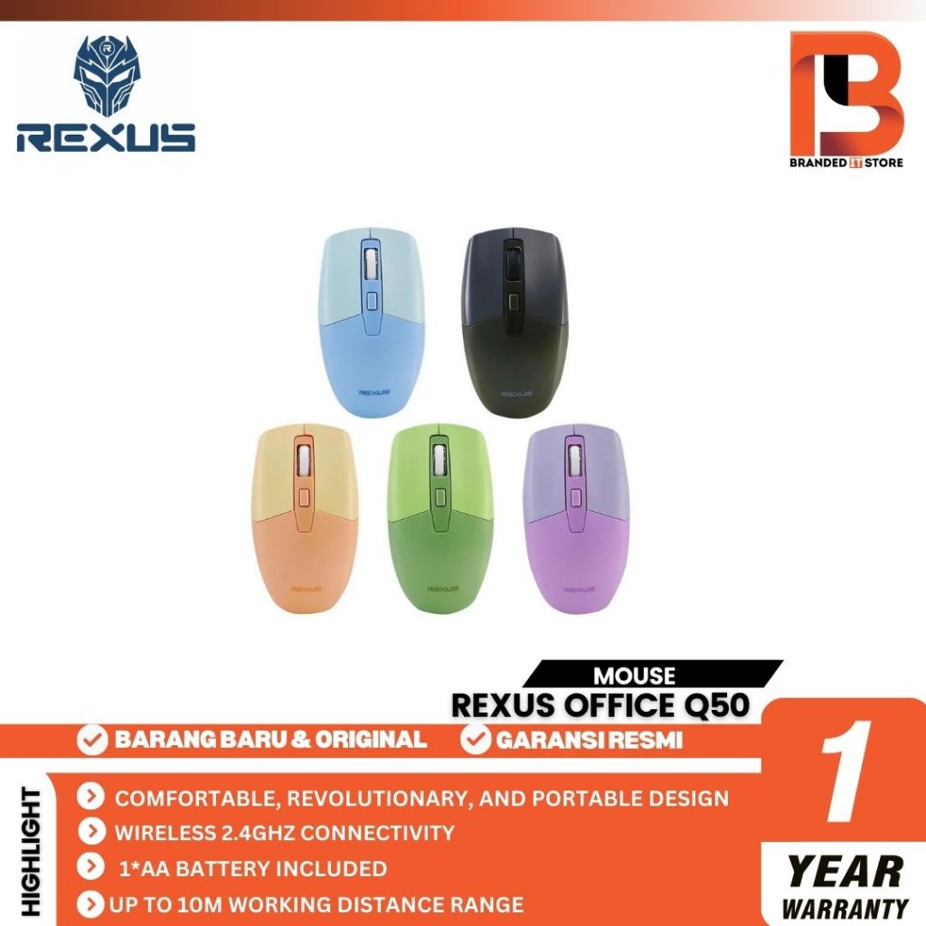 Jual REXUS OFFICE Q50 WIRELESS Mouse | Shopee Indonesia