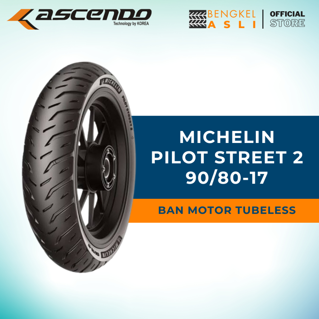 Jual Ban Motor MICHELIN PILOT STREET 2 Ring 17 90/80-17 Tubeless (TL) | Shopee Indonesia