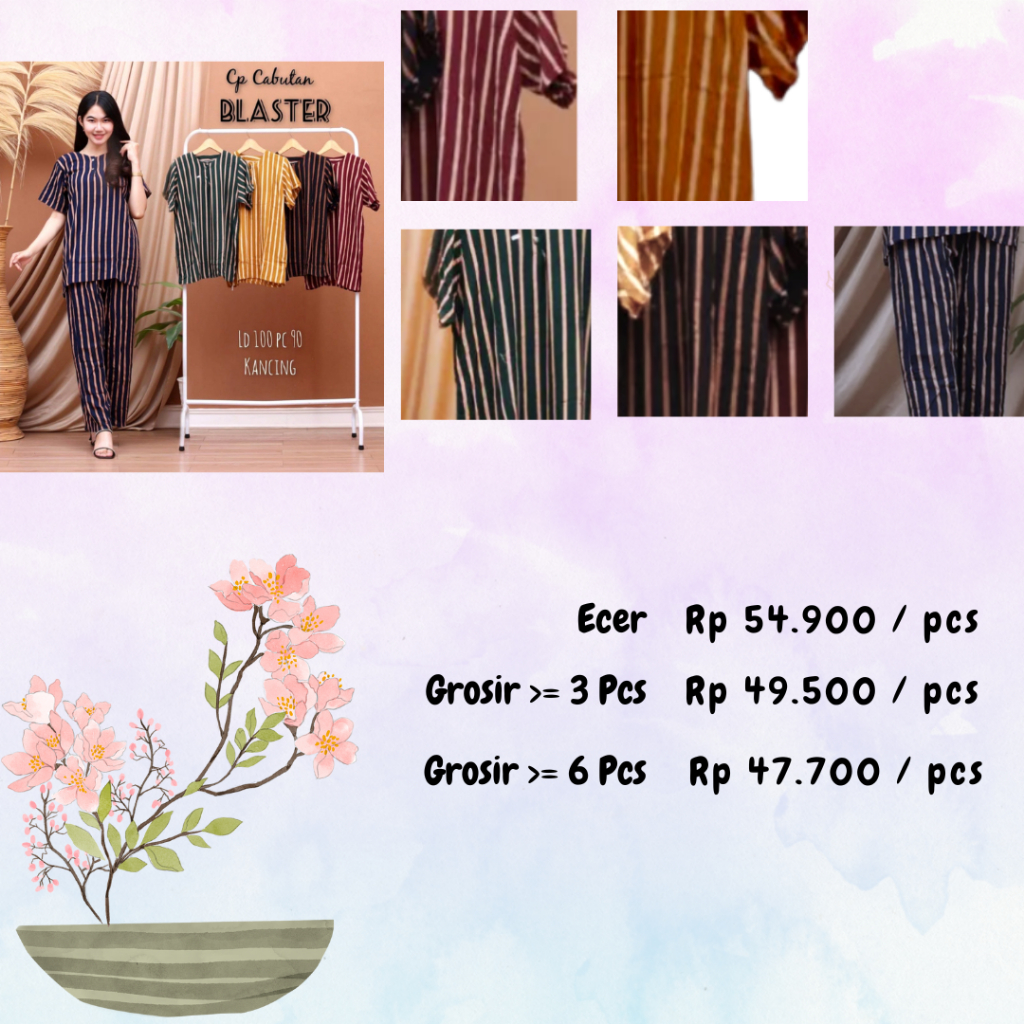 Jual BAJU TIDUR SETELAN WANITA KEKINIAN ( CP ABSTRAK CP RASTA BLASTER ...