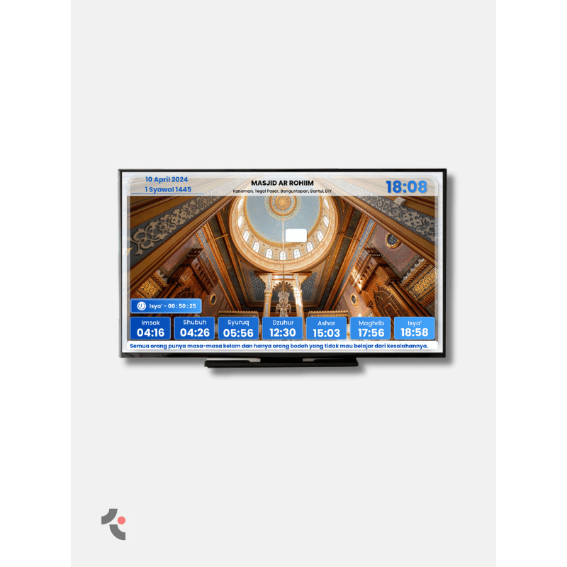 Jual Awas Tv Jam Masjid Led Smart Tv Masjid Pengingat Waktu Shalat ...