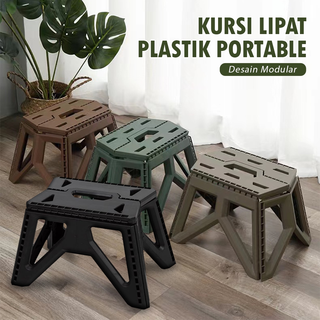 Jual Kursi Plastik Lipat Portable Ringan Kuat Anti Slip Outdoor Indoor ...