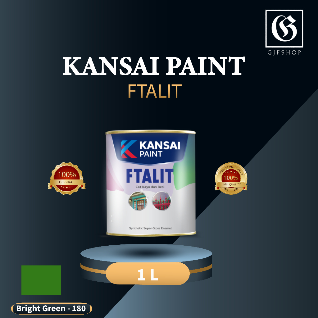 Jual Cat Minyak Besi Kayu Ftalit Kansai Paint 180 Bright Green 1kg ... Jual Cat Minyak Besi Kayu Ftalit Kansai Paint 180 Bright Green 1kg ...