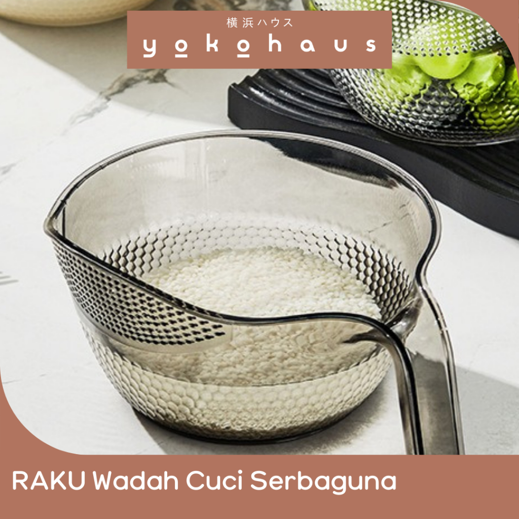 Jual YOKOHAUS - RAKU Wadah Cuci Sayuran Efisien Wadah Cuci Tiris Buah ...