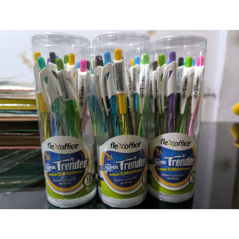 Jual Pulpen Flexoffice super Trendee Semi Gel 0,6mm per lusin | Shopee ...