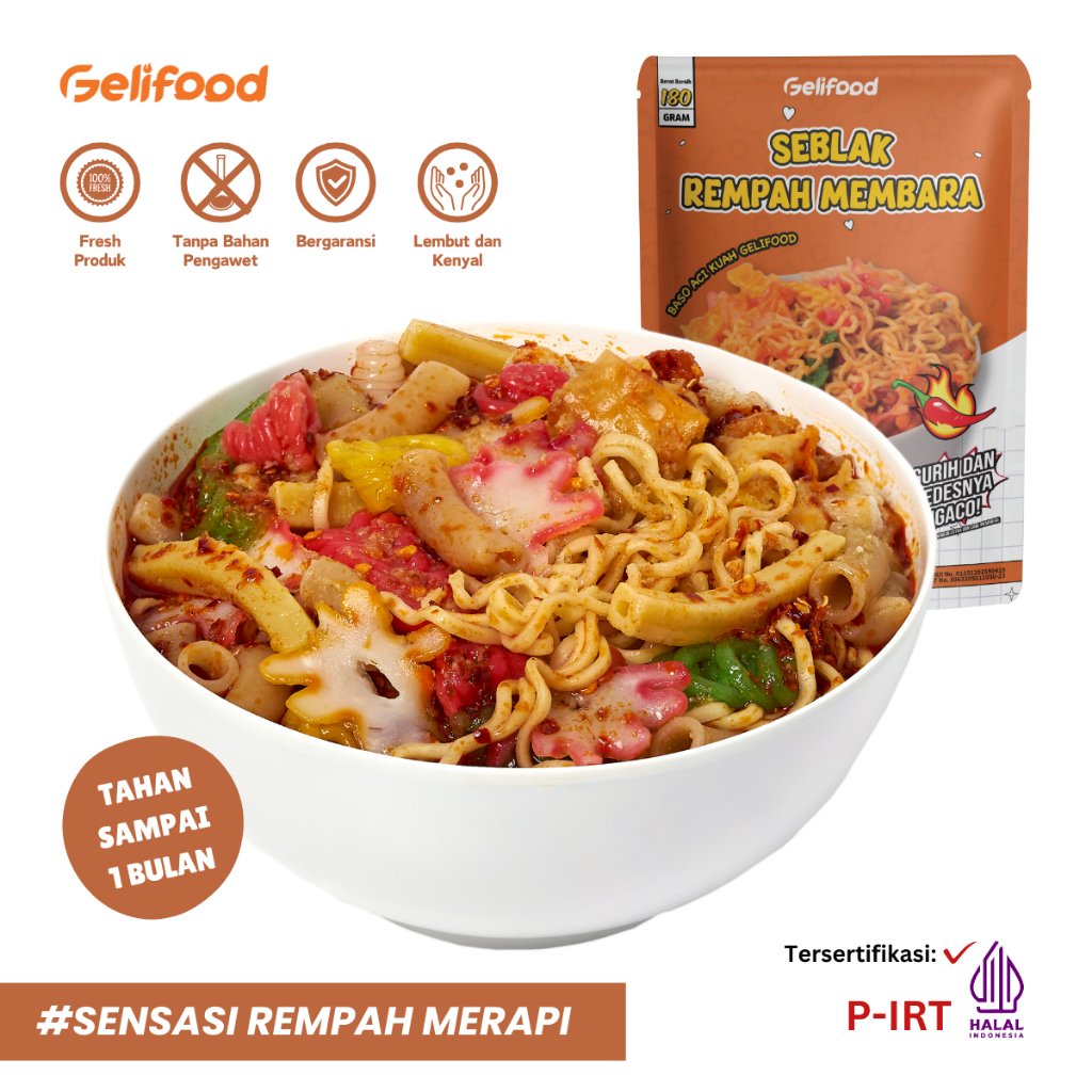 Jual Geli Food - Seblak Bumbu Membara Instant - No.1 Street Food ...