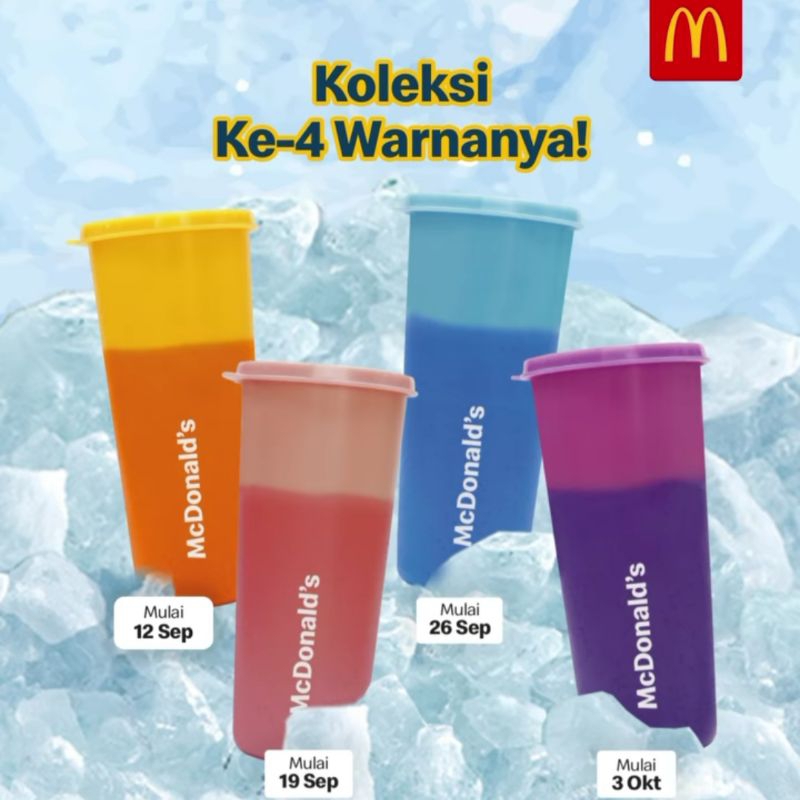 Jual Color Changing Tumbler McDonald's McD Indonesia Kuning Merah Muda ...