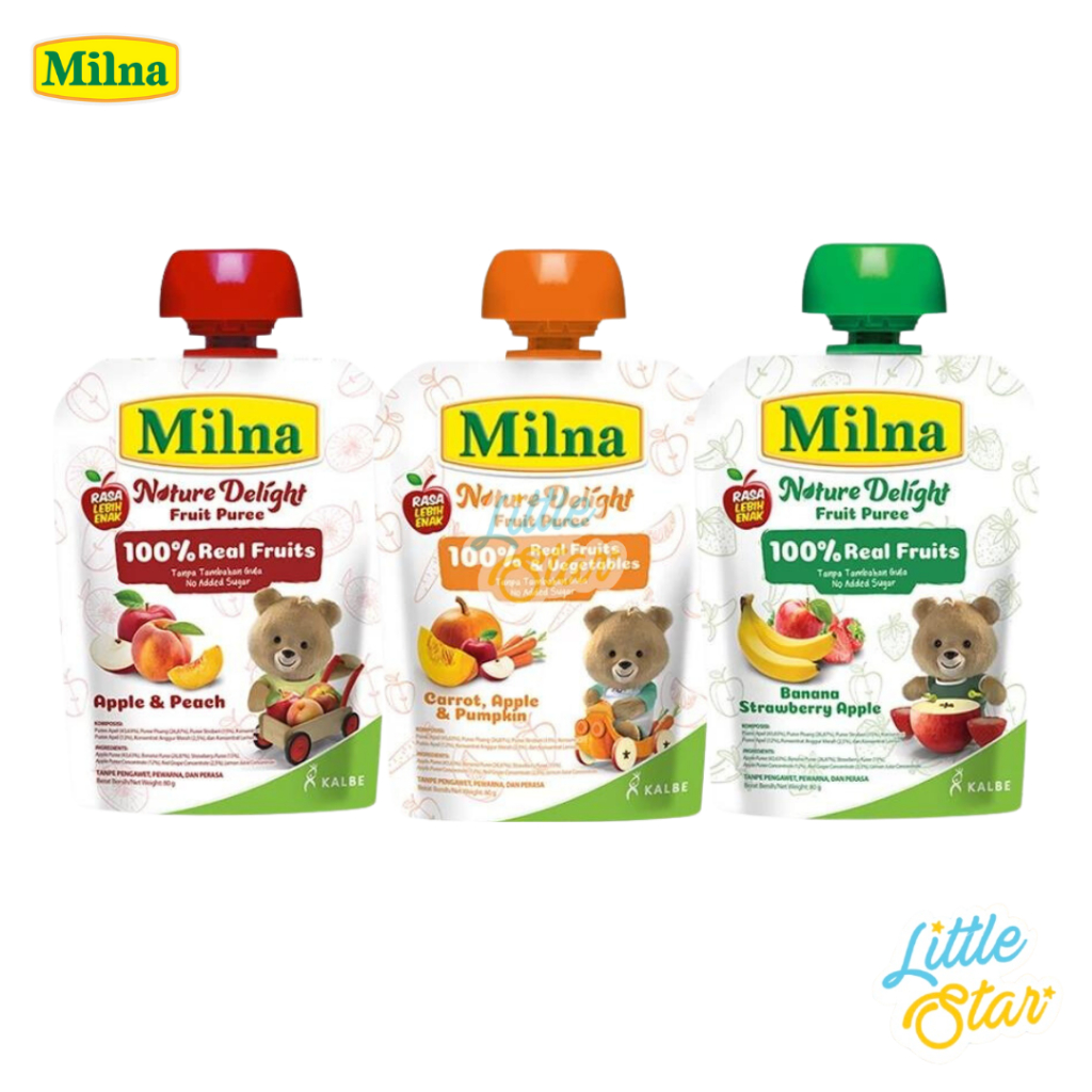 Jual Milna Nature Delight 80 Gr 6+ Baby Fruit Pure Sari Buah Makanan ...