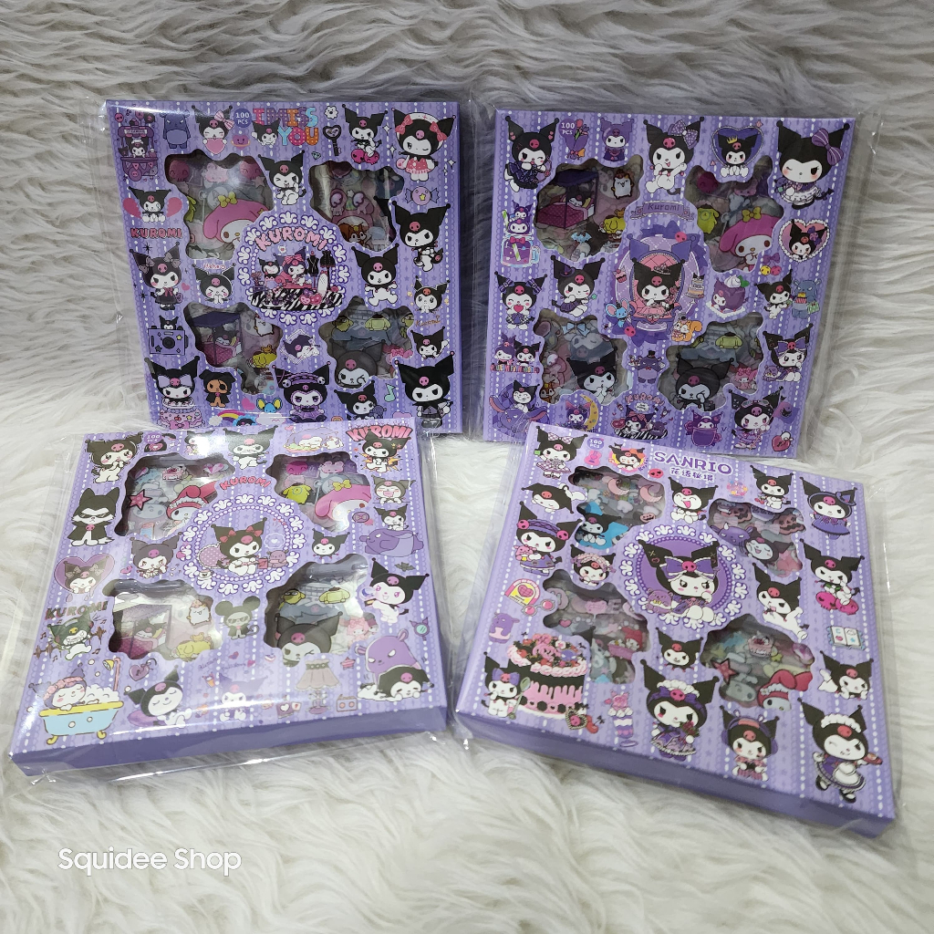 Jual (SS) Stiker Kuromi 1 box / All about Kuromi / Kuromi is back ...