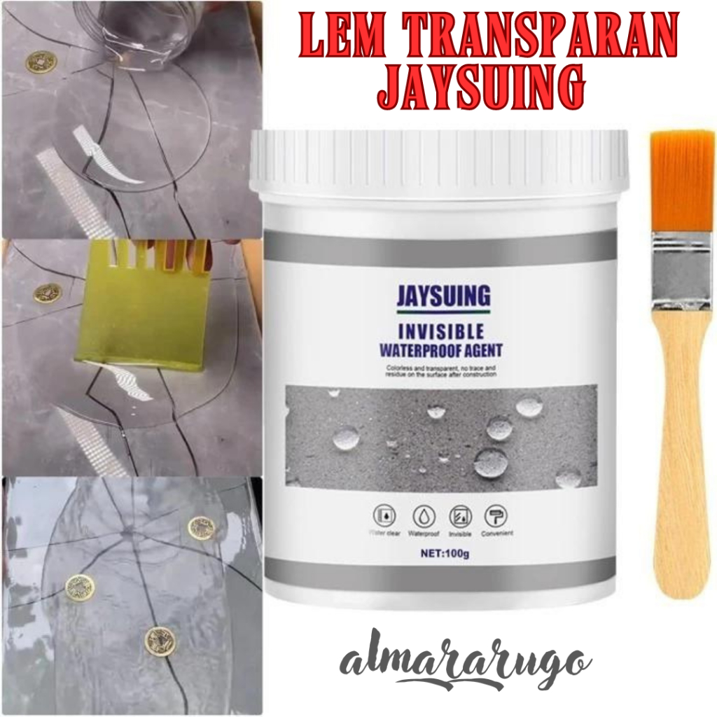 Jual JAYSUING 100gr Lem Perekat Transparan Anti Bocor Jaysuing Invisible Waterproof | Shopee ...