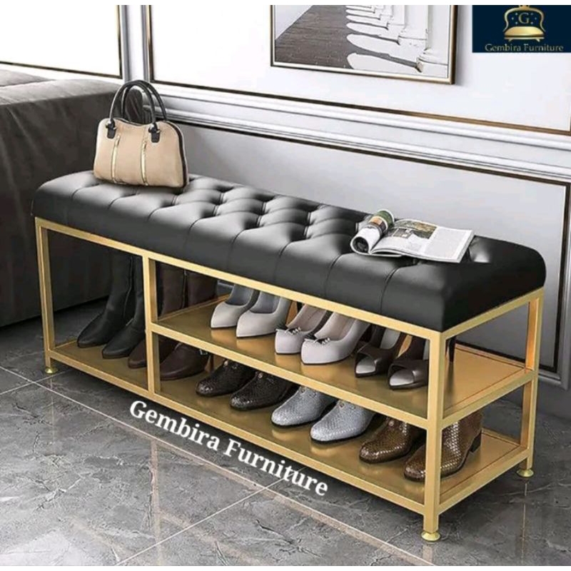 Jual rak sepatu shoes shoe rak tempat sandal sendal bench sofa storage ...