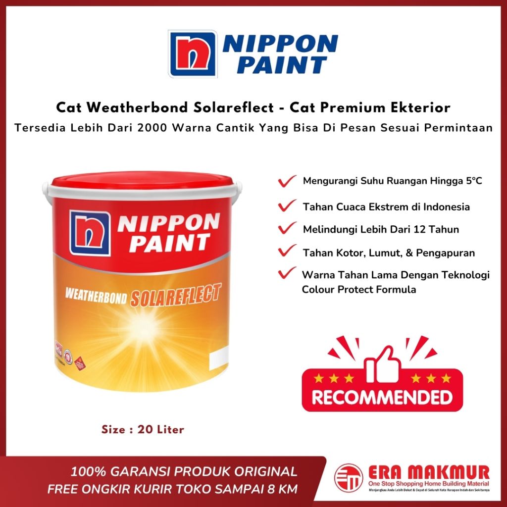 Jual NIPPON PAINT – Cat Weatherbond Solareflect 20L - Cat Premium ...