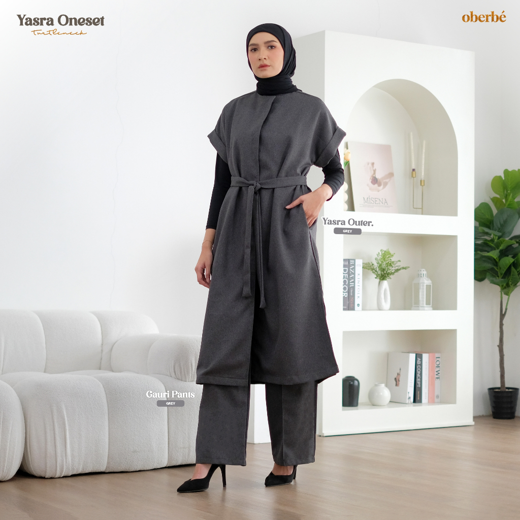 Jual Oberbé - Yasra Long Outer & Gauri Pants – Setelan Wanita Formal ...