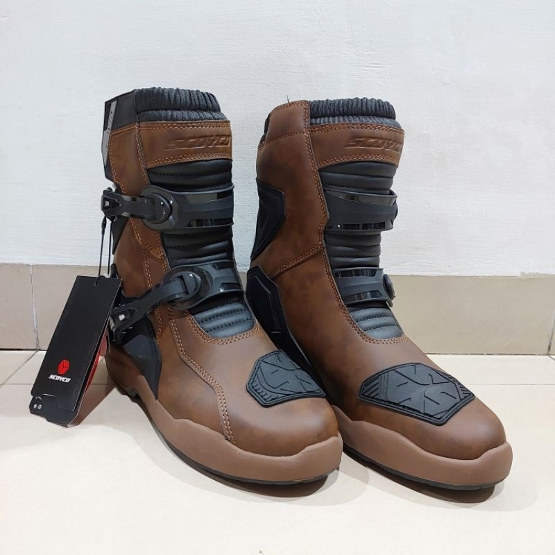 Jual Sepatu Touring Scoyco MT038WP No 43 / Sepatu Motor Boot Kulit ...