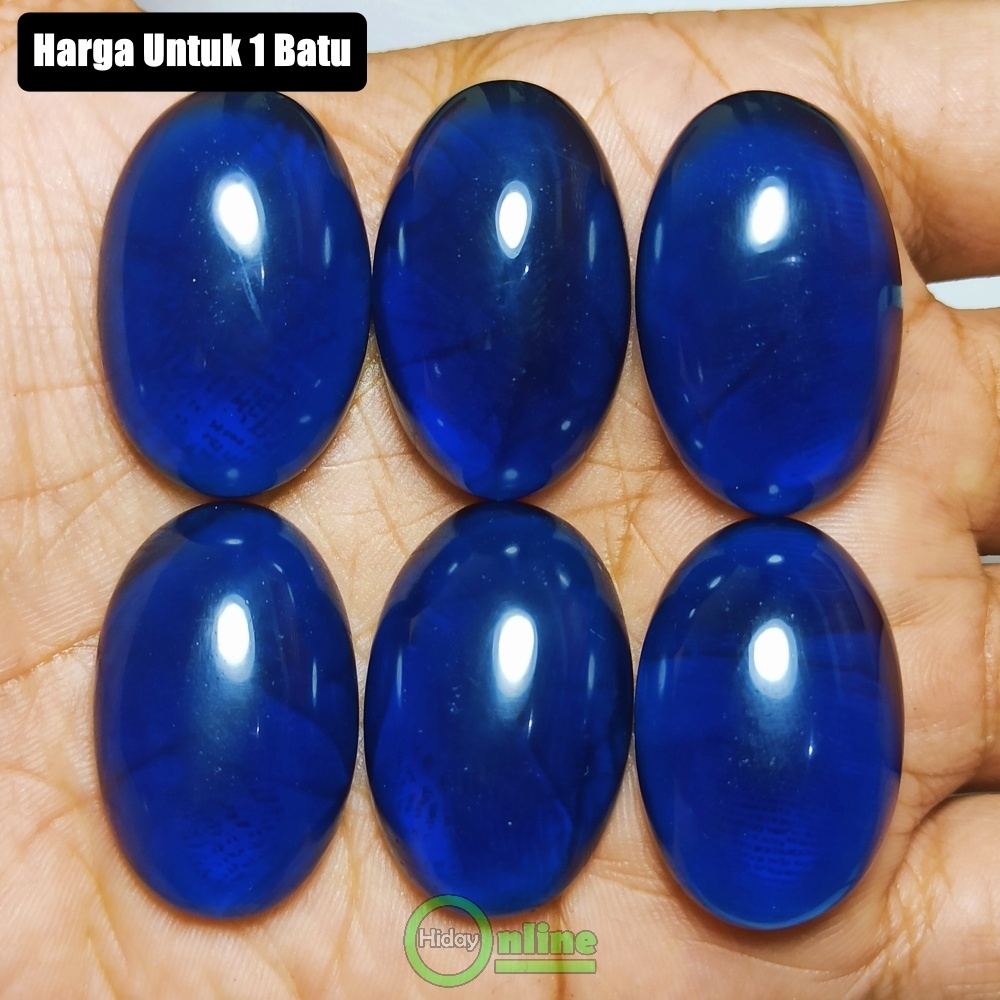 Jual BATU KING SAFIR ROYAL BLUE KASHMIR OVAL JUMBO | Shopee Indonesia