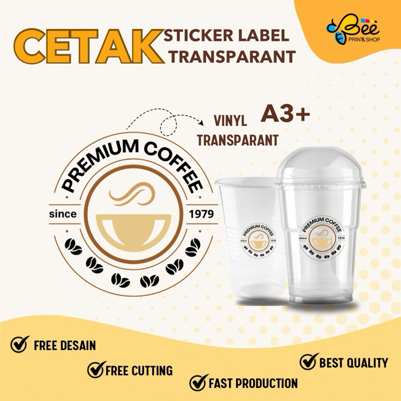 Jual (ADA MINIMAL ORDER) CETAK STICKER TRANSPARAN, Cetak Sticker Custom ...