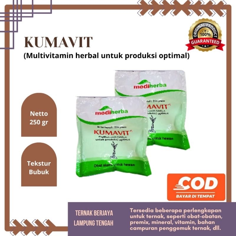 Jual Kumavit 250 gram - Multivitamin herbal untuk hewan ternak | Shopee ...