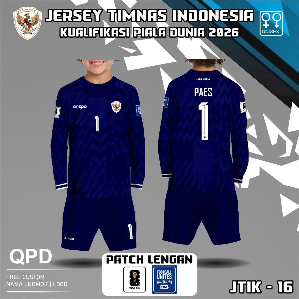 Jual Set jersey kiper timnas Indonesia kualifikasi pra piala dunia 2026 ...