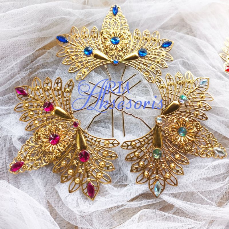 Jual tusuk konde murah, aksesoris tari, siger tari, headpiece | Shopee ...