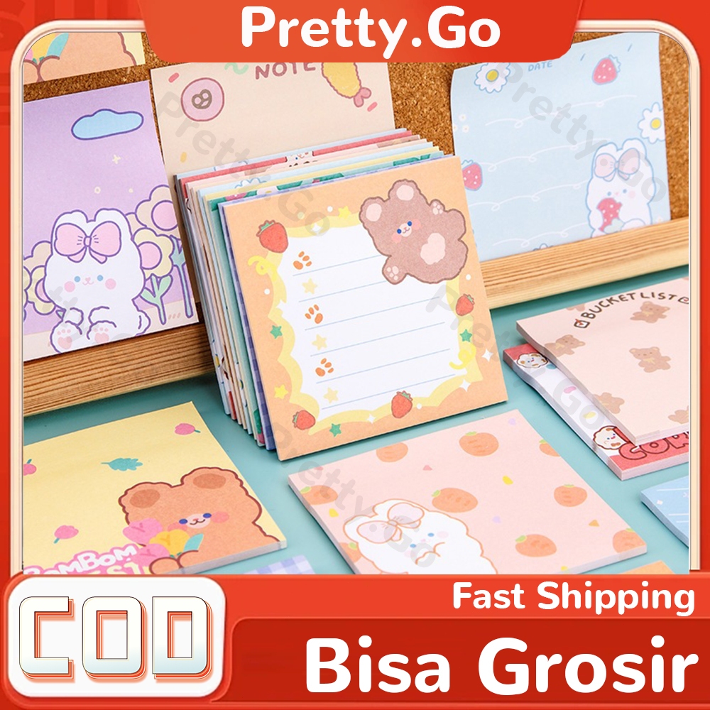 Jual Sticky Note 3 in 1 Memopad Lucu Cartoon Message Memo Notes Lucu ...