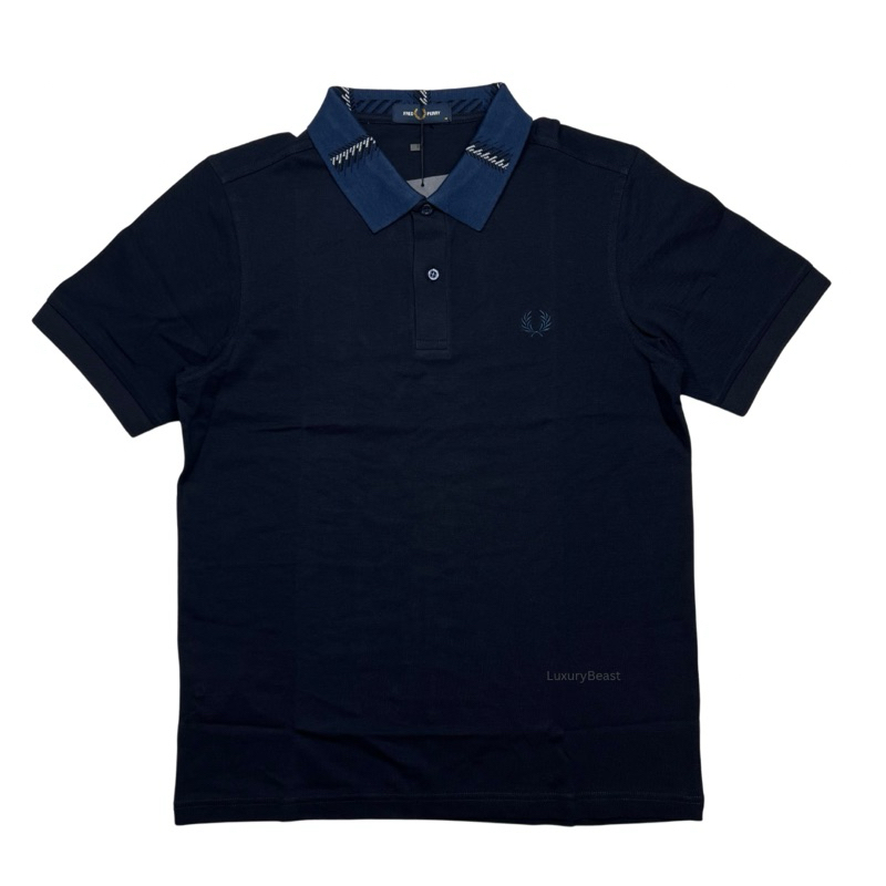 Jual Fred Perry Blue Graphic Collar Polo T-Shirt Navy | Shopee Indonesia