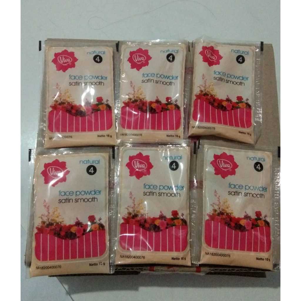 Jual (6 pcs Besar) VIVA - Bedak Tabur Zak Face Powder Satin Smooth ...
