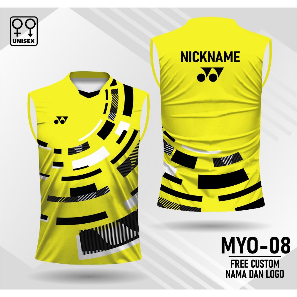 Jual jersey bulu tangkis singlet jersey badminton terbaru kaos badminton myo 08 | Shopee Indonesia