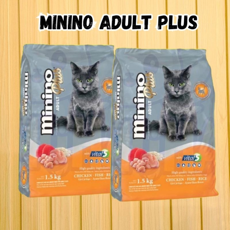 Jual Minino Plus Adult 1,5kg FreshPack Premium Cat Food |Makanan Kucing ...