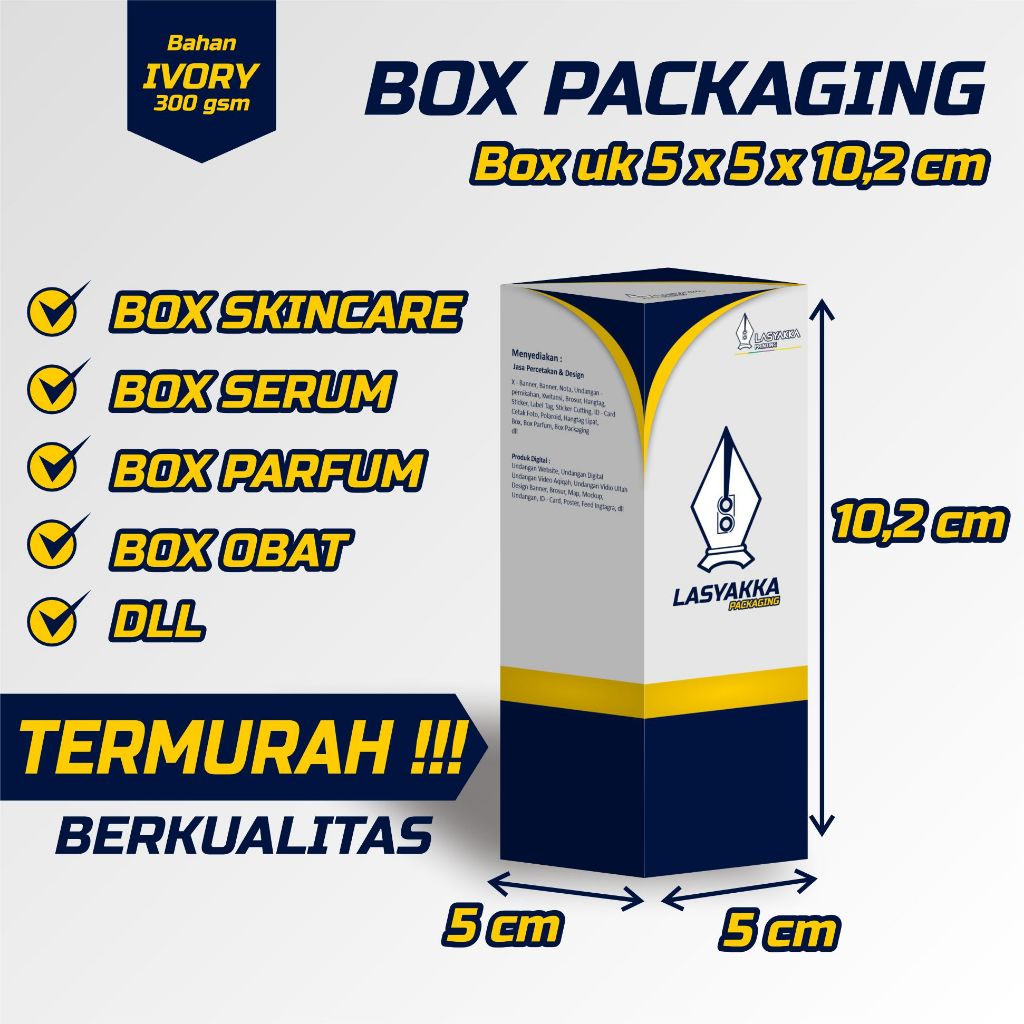 Jual box packaging le labo custom 50 ml / box ukuran 5 x 5 x 10,2 cm / box packaging / box ...