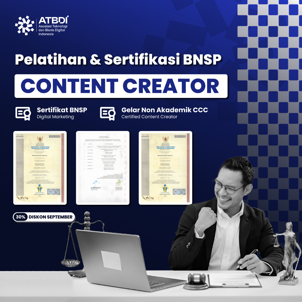 Jual Pelatihan dan Sertifikasi BNSP Skema Content Creator [Online ...