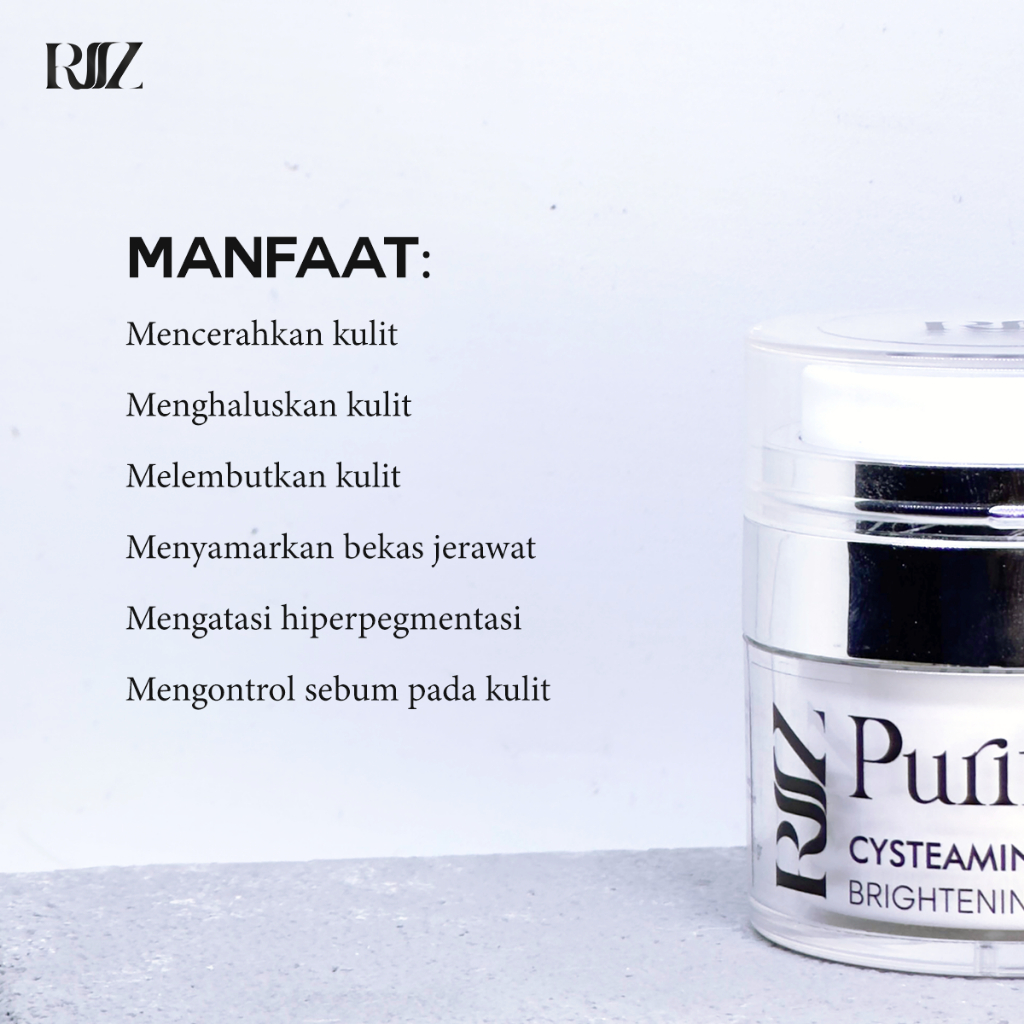 Jual PURIFYING CREAM BY RIIZ | BRIGHTENING AND PURIFYING | Cysteamine ...
