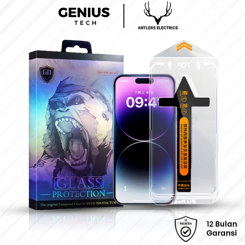 Jual Genius Tech Tempered Glass Gorilla Glass Bening Clear HD Glossy Spy Glossy Privacy EasyFit ...