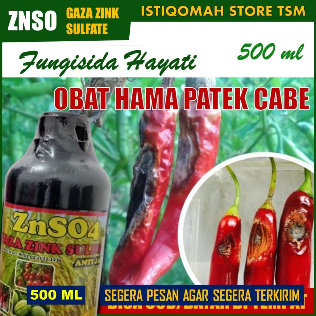 Jual OBAT HAMA PATEK CABE ZNSO4 Isi 500 ML - ZNSO4 Obat Patek Cabe ...